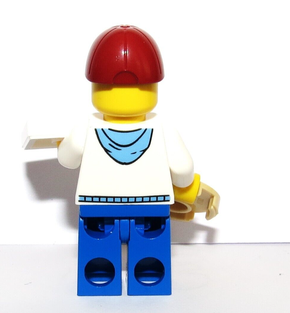 LEGO Pizza Delivery Man Guy Boy Minifigure Figure | eBay