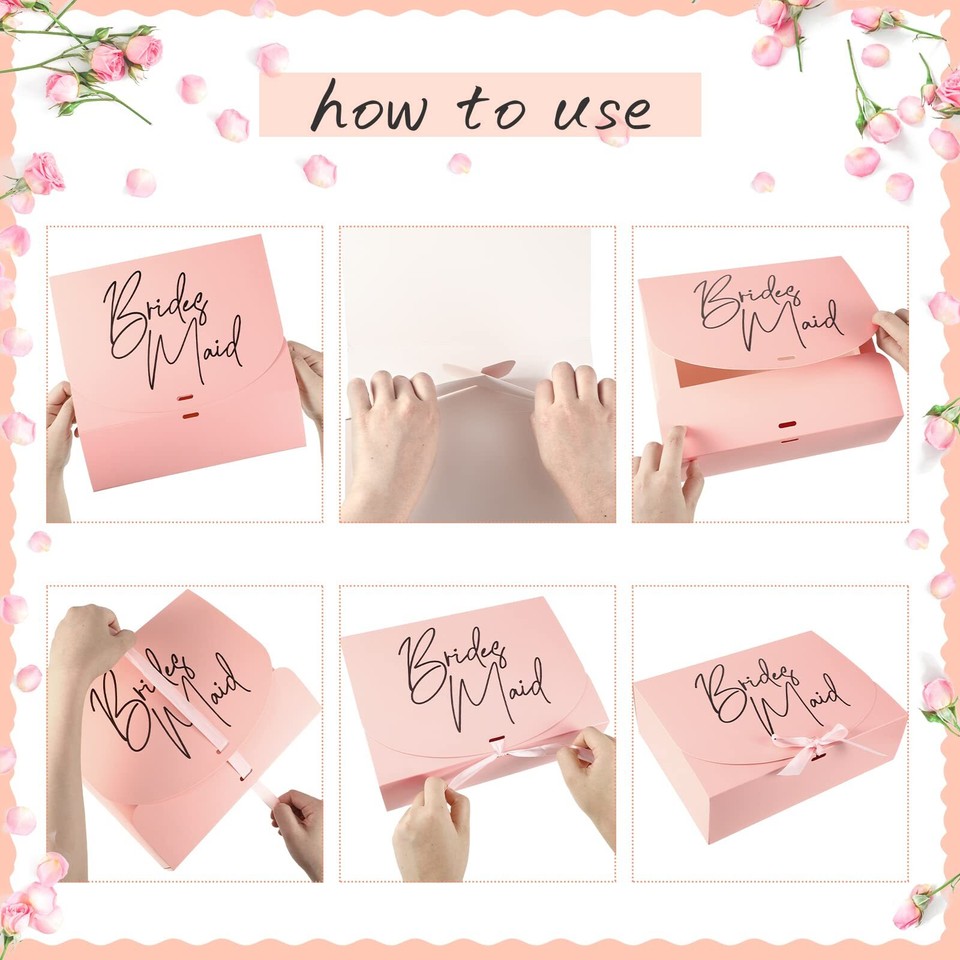 8 Pieces Bridesmaid Proposal Box Set Maid of Honor Proposal Box Matron ...