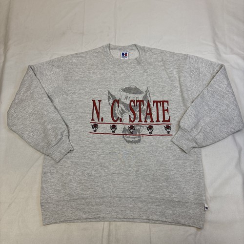 Vintage Russell Athletic Crewneck Sweatshirt NC State Men’s XL Gray | eBay