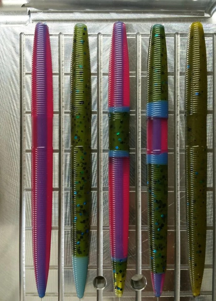 Angling A.I. 5" Core Shot Stick Bait Senko Worm Soft Plastic CNC ...