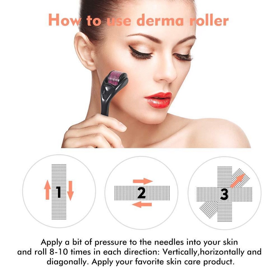 Healthy Care 540 Derma Roller Needle Instrument for Face Titanium Skin ...