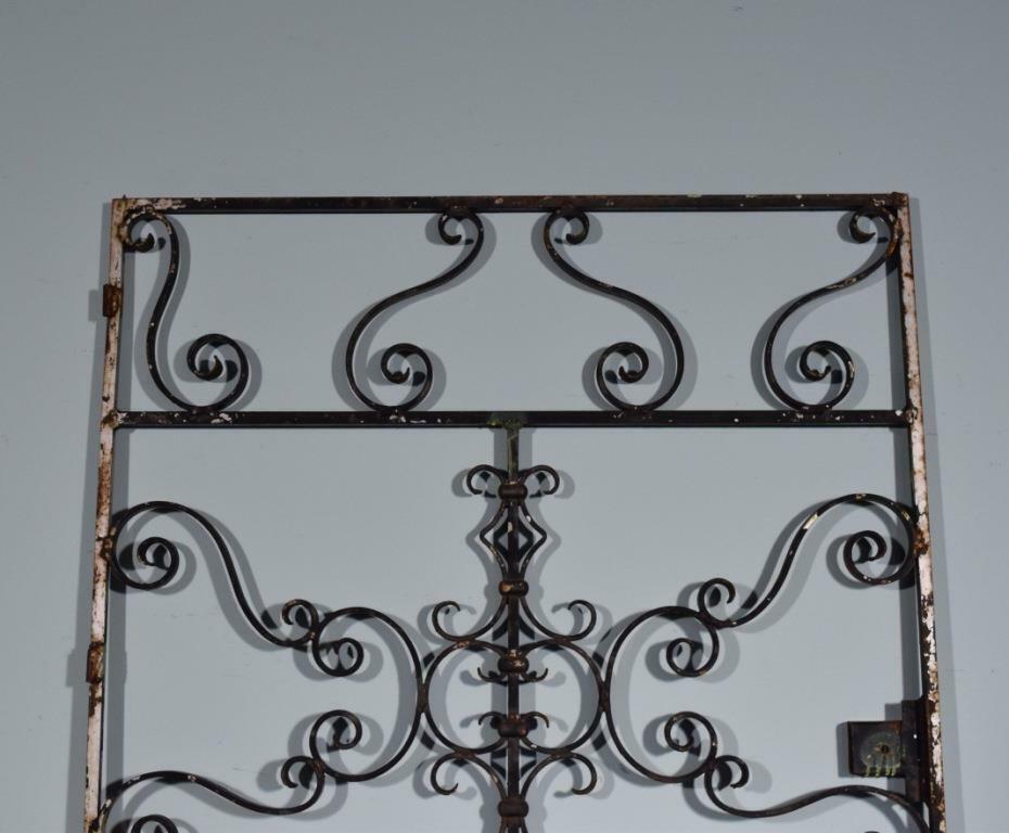 84" Tall Large Vintage European Iron Gate/Door Panel Salvage Garden | eBay