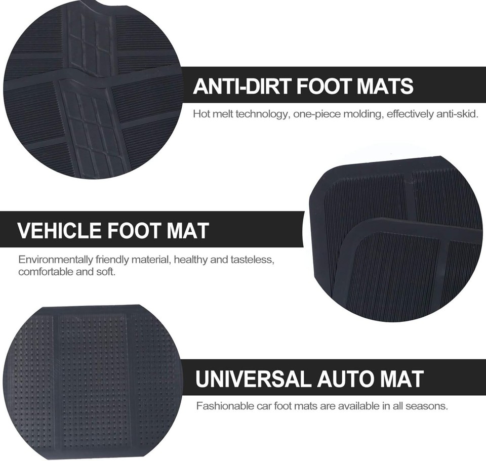 For All Volkswagen 4pcs auto floor mat set Heavy Duty Rubber Black | eBay