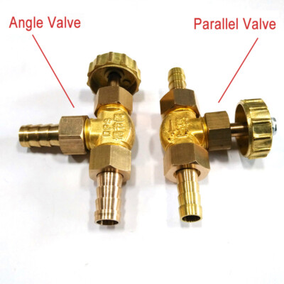 Inline Brass Needle Valve for Gas/Air/lpg 8mm /10mm hose Parallel ...