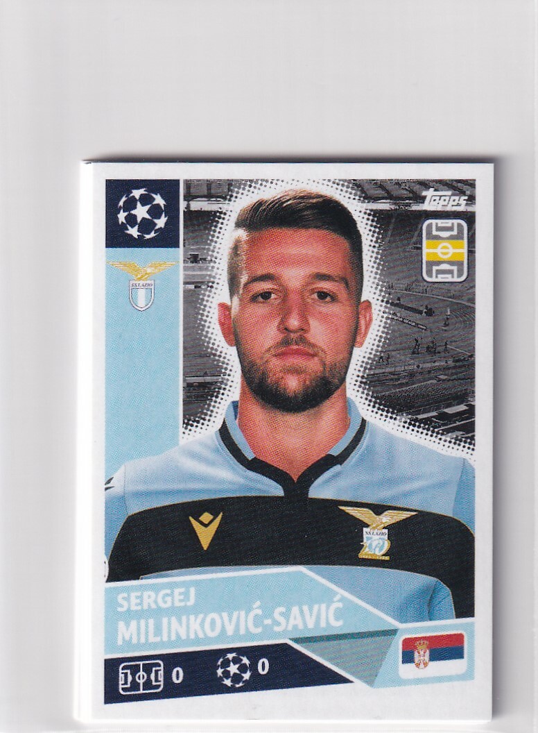 Topps Ligue des Champions Sticker CL 20/21 Laz 13 Sergey Milinkovic ...