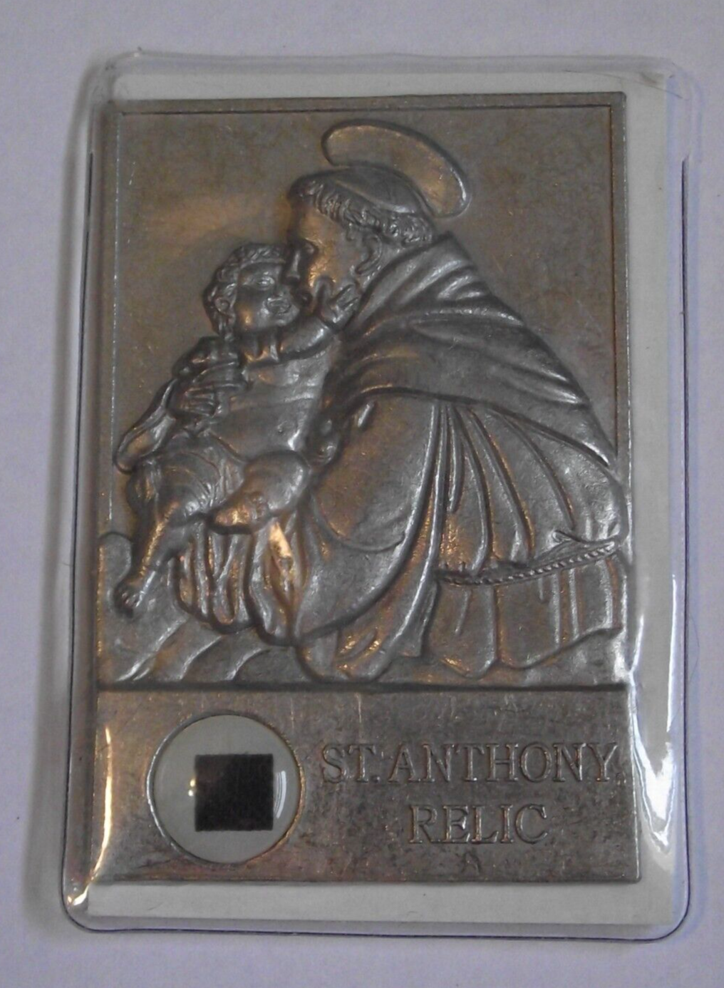 St Saint Anthony relic pocket prayer card plaque medal patron of lost ...