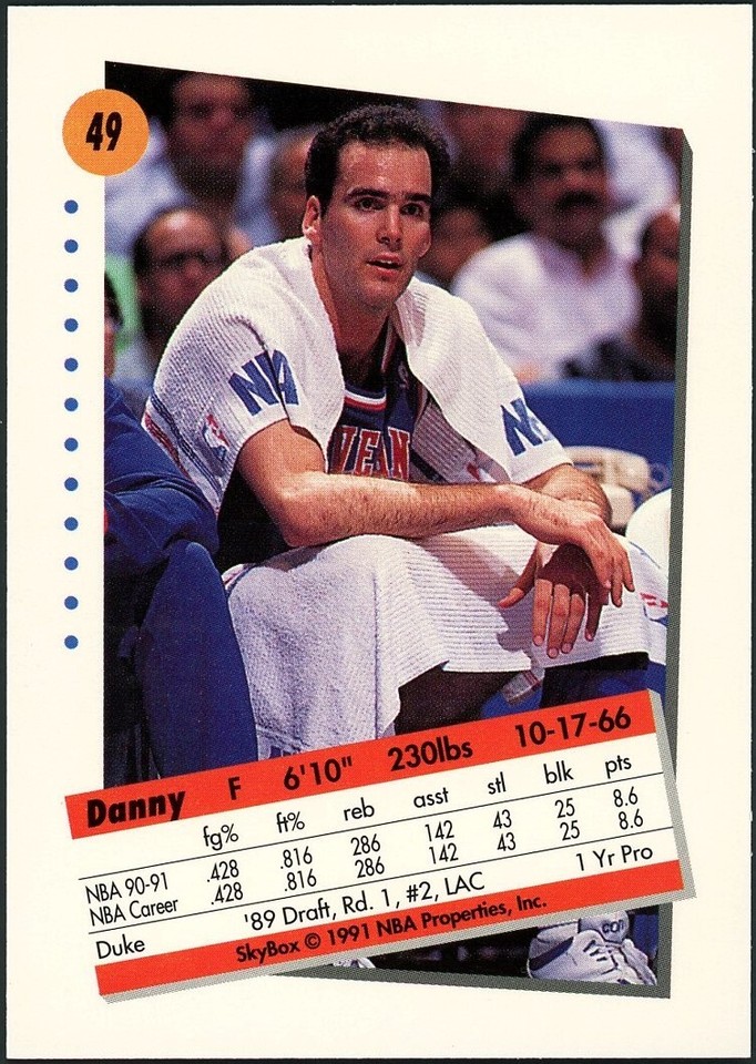 1991 SkyBox Danny Ferry Card #49 | eBay