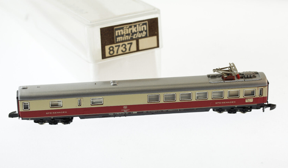 Märklín Mini-Club 8737 DB Dining Passenger Train Car with Pantograph Z ...