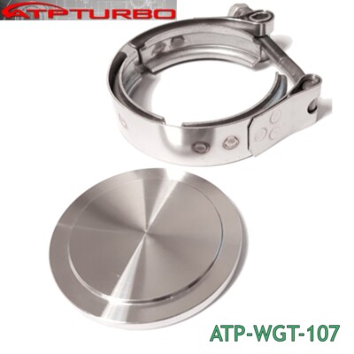 ATP-WGT-107 Wastegate Block Off Flange + Clamp for Tial MVR 44mm 45mm V ...