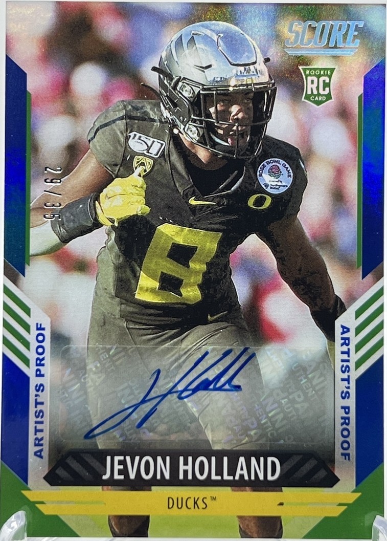 2021 Score - Rookies Jevon Holland #358 Artist's Proof Signatures /35 ...
