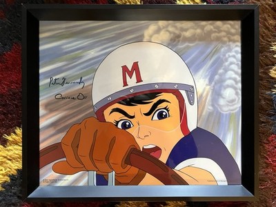 Framed Speed Racer Autographed Art Peter Hernandez (Speed ) Corinne Orr ...
