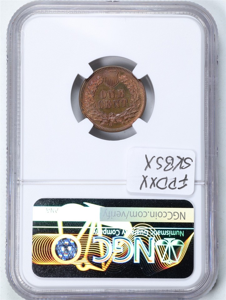 1874 1C Proof Indian Head Cent PF65 BN NGC 8424905-017 Mintage of 700 ...