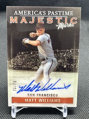 2023 Panini Chronicles Matt Williams Majestic Marks On Card Auto 20/75 ...