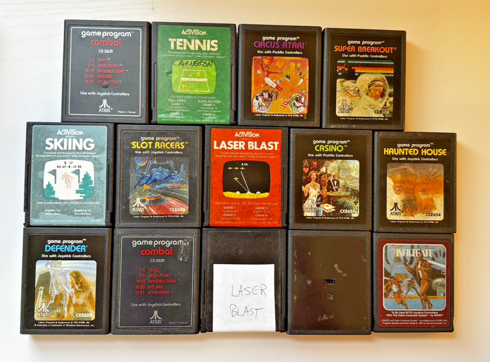 Atari 2600 Game Cartridge Lot Clean Tested Label Variations BUNDLE AND ...