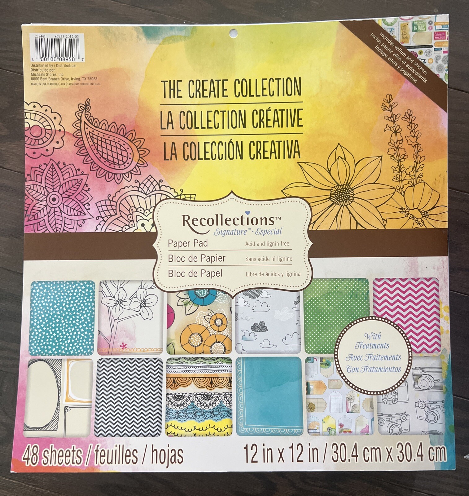 Recollections Paper Pad 12x12 The Create Collection 47 Sheets | eBay
