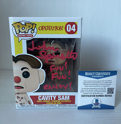 John Spinello Signed Autographed Funko Pop Cavity Sam Operation Beckett ...