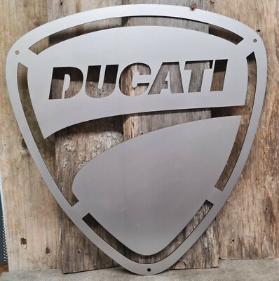 DUCATI Motorcycle Logo Metal Sign Hand Finished Vintage motorbike Wall ...