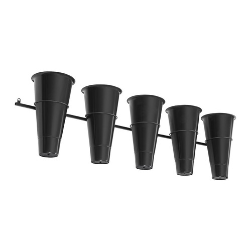 5 Buckets Wall-mounted Flower Stand with Buckets Decorative Flower ...