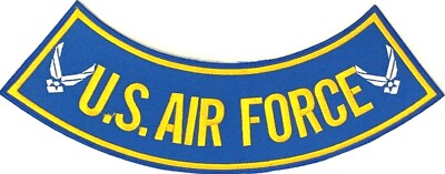 U.S.AIR FORCE MILITARY VETERAN SERVICE MOTORCYCLE VEST 11" ROCKER PATCH ...