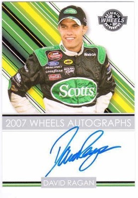 DAVID RAGAN 2007 Wheels Craftsman Truck Series Rookie Autograph Auto On ...