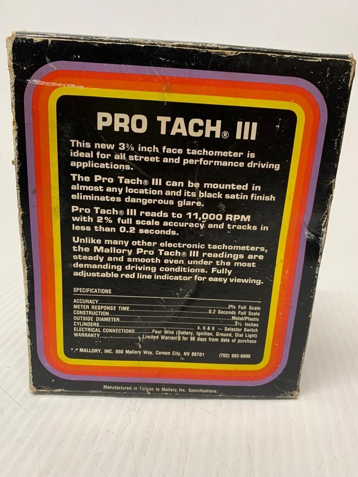 Vintage Mallory Tachometer pro tach lll FREE SHIPPING | eBay