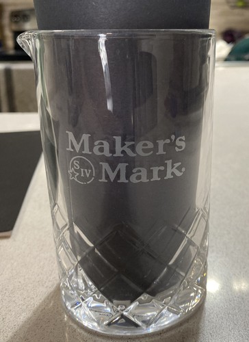 Makers Mark Crystal Cocktail Mixing Glass With Pour Spout Bourbon ...