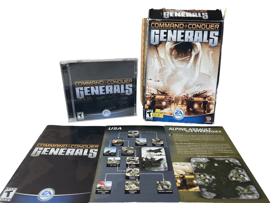 REBEL COVER - Command & Conquer GENERALS (PC, 2003) PC GAME OPEN BOX W ...