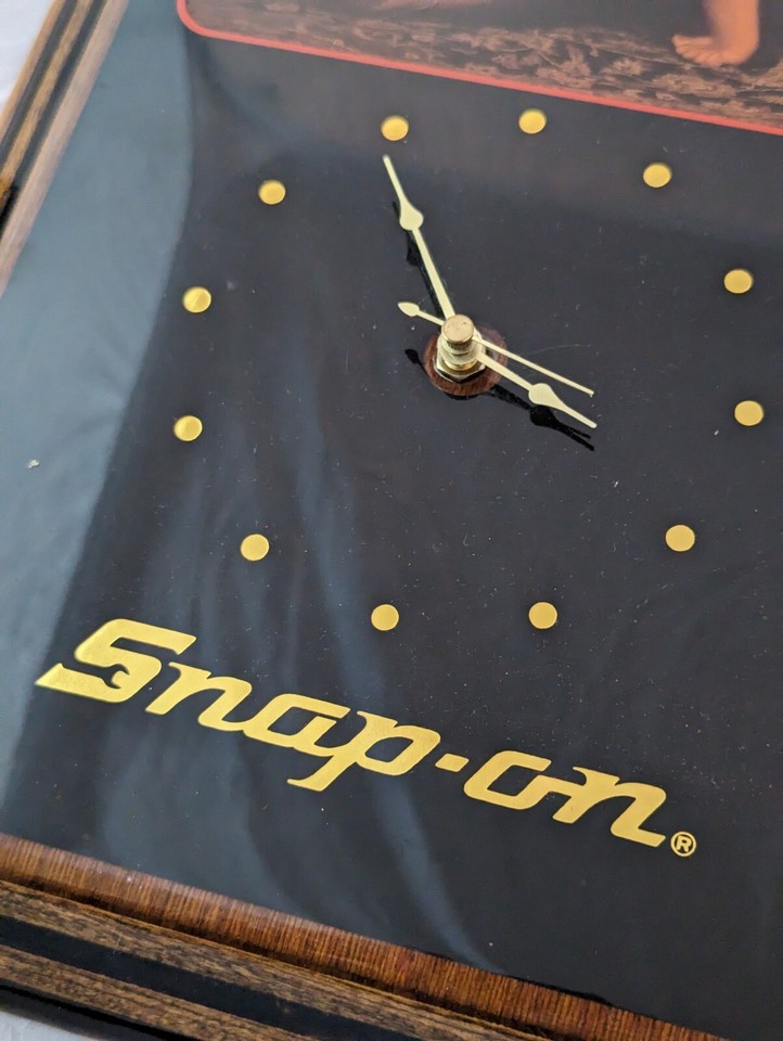 Vintage Snap On Tools Christmas Pinup Girl Lingerie Bikini Wall Clock ...