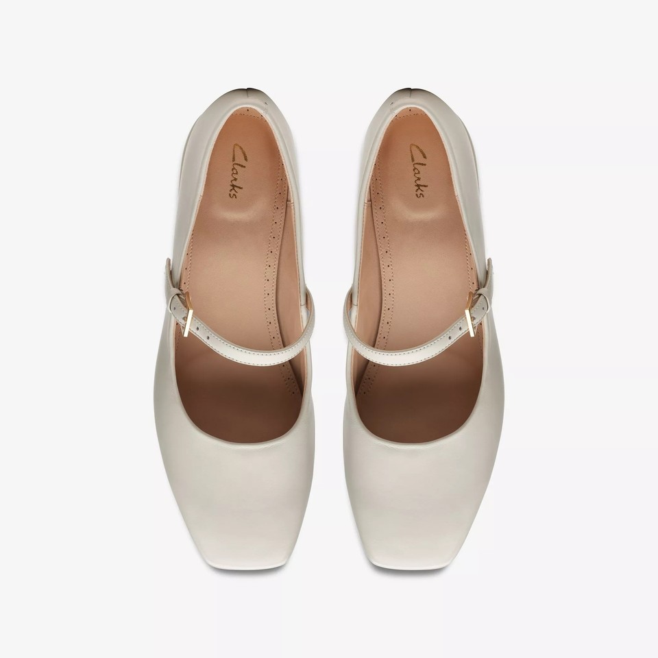 Clarks Women's Seren30 Buckle Ivory Leather 26172059 | eBay