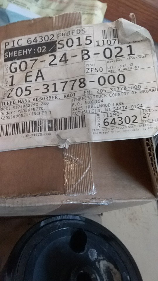 Z05-31778-00 Daimler tuned mass absorber, Radiator | eBay