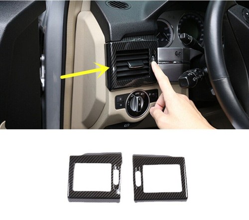 For Benz GLK Class X204 08-12 Carbon Fiber Left+Right Air Outlet Vent ...