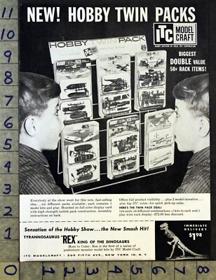 1958 AVIATION PLANE BOAT TYRANNOSAURUS REX DINOSAUR MODEL CRAFT TOY AD ...