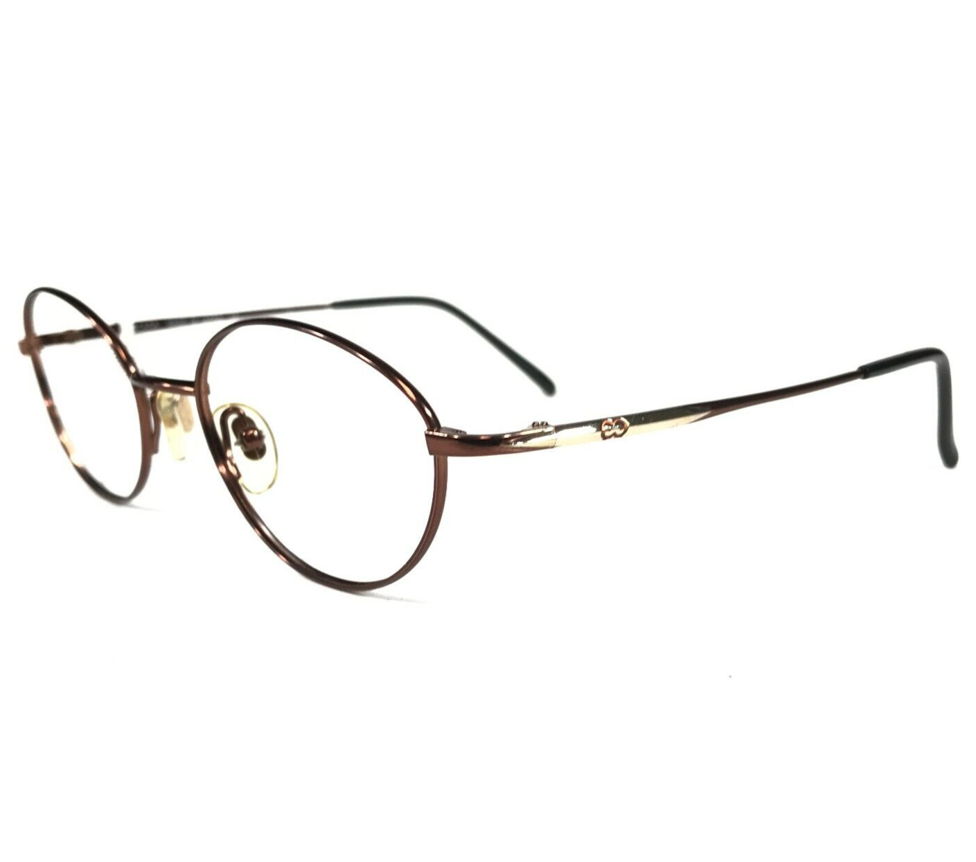 Escada Eyeglasses Frames E0172 E304 Brown Gold Round Full Rim 50-18-135 ...