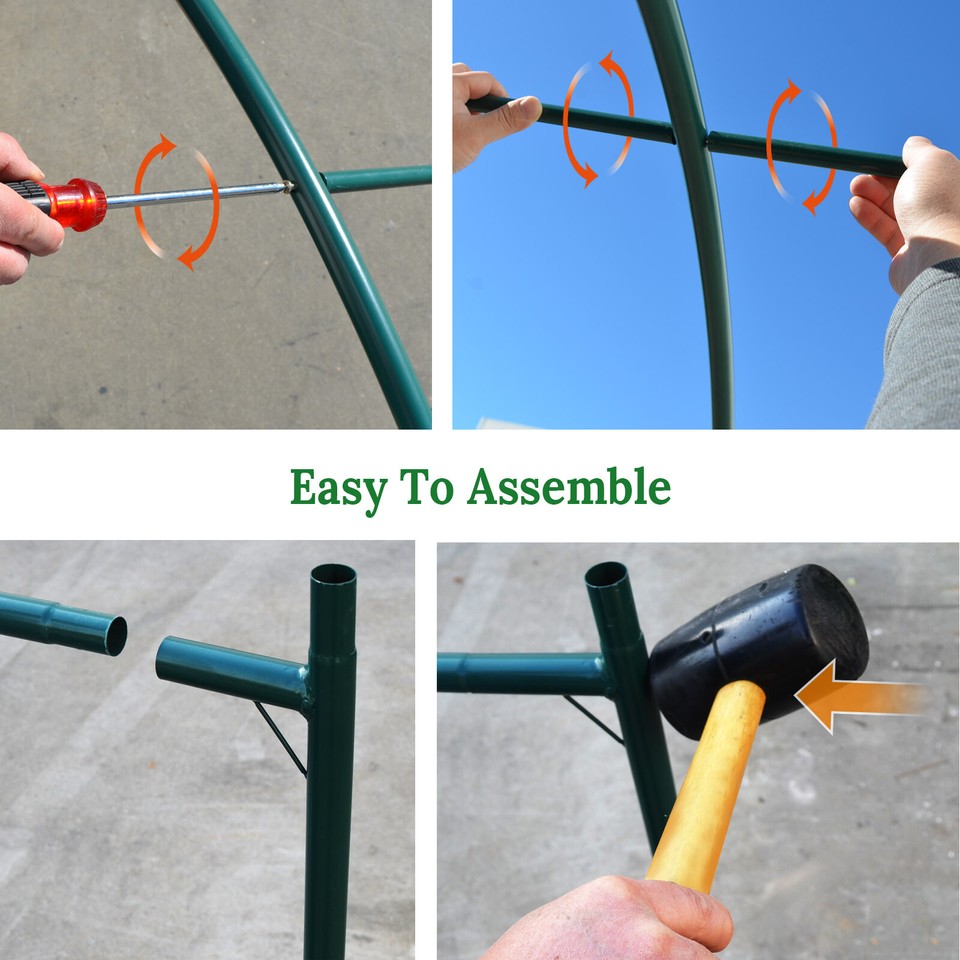 Large Size Steel Garden Arch Rose Arbor Climbing Plant Grape Support ...