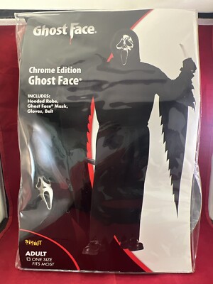 Ghost Face Scream Costume Chrome Edition Adult Ghostface | eBay