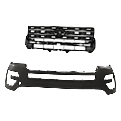 For Ford Explorer 16-17 2-Piece Front Bumper Cover, Grille CAPA ...