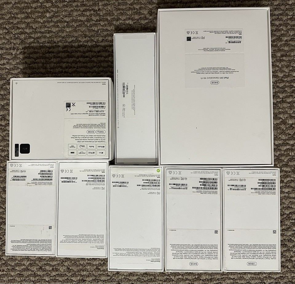 APPLE IPHONE/IPAD/PENCIL EMPTY Lot of empty assorted Apple Boxes | eBay