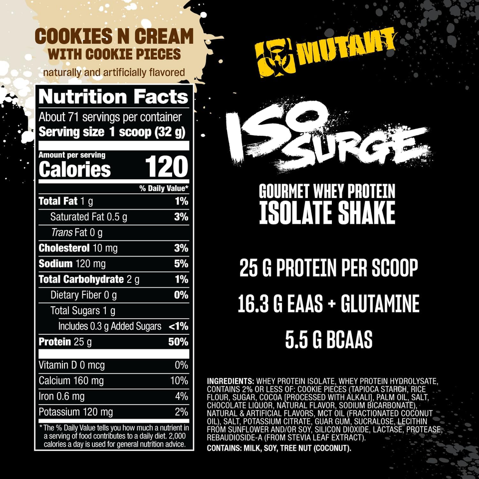 MUTANT HARDCORE ISO SURGE Gourmet Whey Protein Isolate Hydrolysate ...