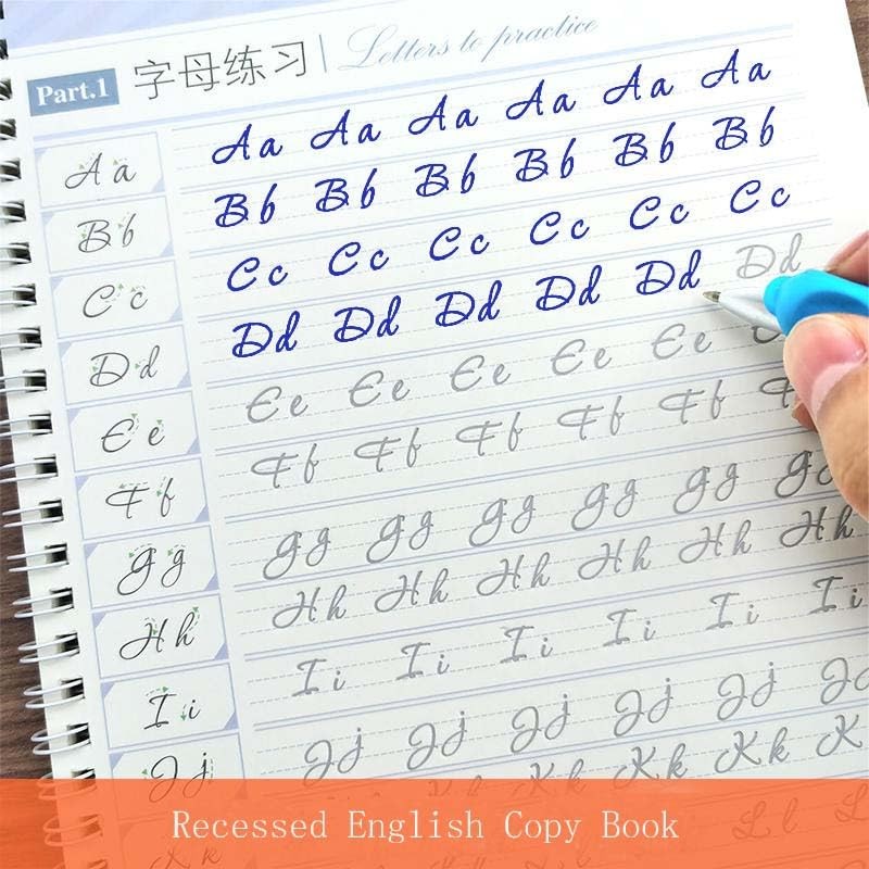 Fluent Circular English Calligraphy Copybook Handwriting Practice ...