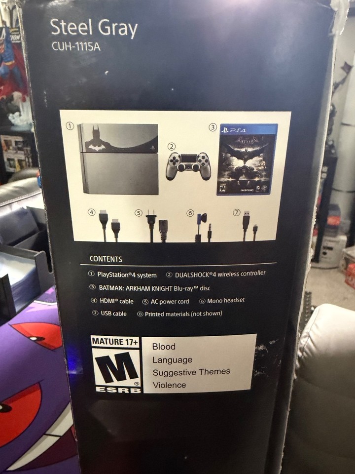 Batman Arkham Knight Steel PS4 Console Limited Edition CIB Factory ...