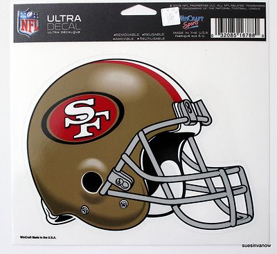 San Francisco 49ers Window Helmet Sticker NFL Licensed 4.5 Window Decal ...