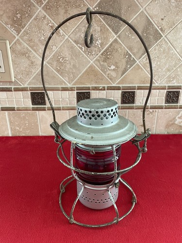 Handlan Railroad Lamp ~ Red Glass globe ~ St Louis USA RR Lantern | eBay