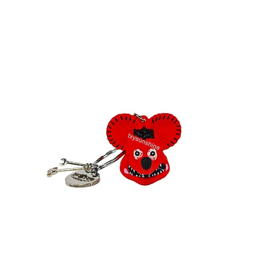 Rat Fink Key Chain Ed Roth Big Daddy Red Head Charm Action Figure | eBay