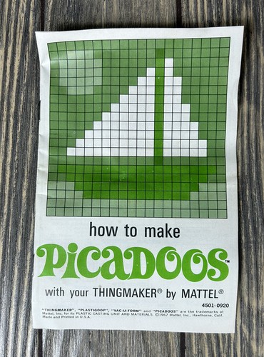 Vintage 1967 How To Make Picadoos With Your Thingmaker By Mattel ...