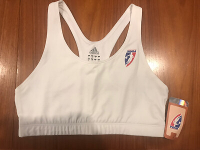Brand New w Tags Adidas Sports Bra - White - Size Medium - WNBA | eBay