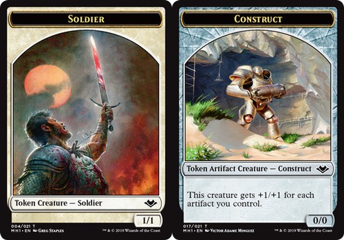 1x Construct Token (017) // Soldier Token (004) MTG Modern Horizons NM ...