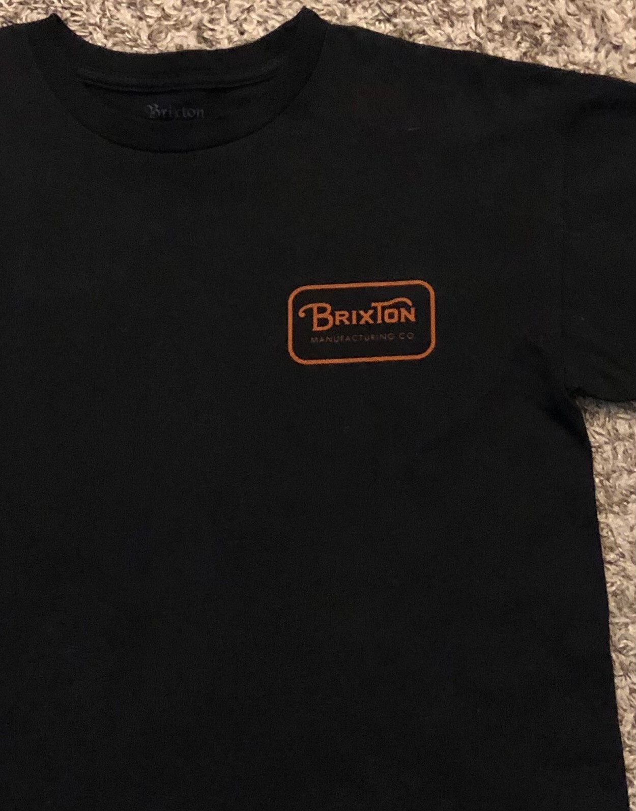 Brixton Manufacturing Co Front Back Logos Men's Black… - Gem