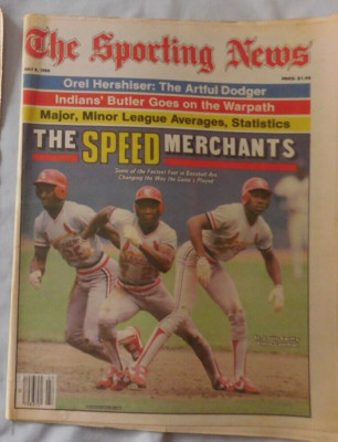 Vince Coleman St. Louis Cardinals July 8 1985 Sporting News Ex | eBay