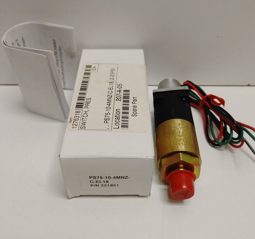 NEW OLD STOCK! GEMS 1/4" 5-25 PSI PRESSURE SWITCH PS75-10-4MNZ-C-EL18 ...