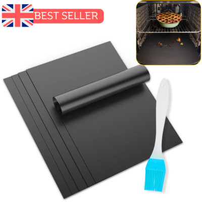 5X Heavy Duty OVEN LINER Bottom Teflon Sheet Mat Non Stick BBQ Grill ...